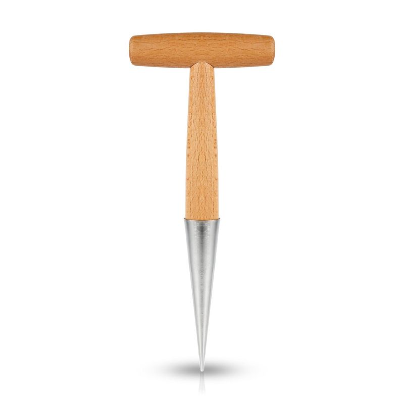 XIHIRCD Hand Dibber with Wooden Handle, Dibbler Gardening Tool ...
