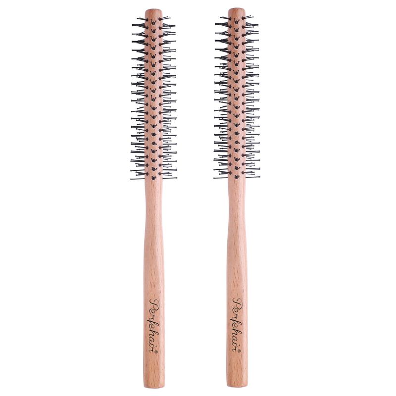 PERFEHAIR Small Round Hair Brush-2-Pack, 1 Inch Mini Barrel Roller ...