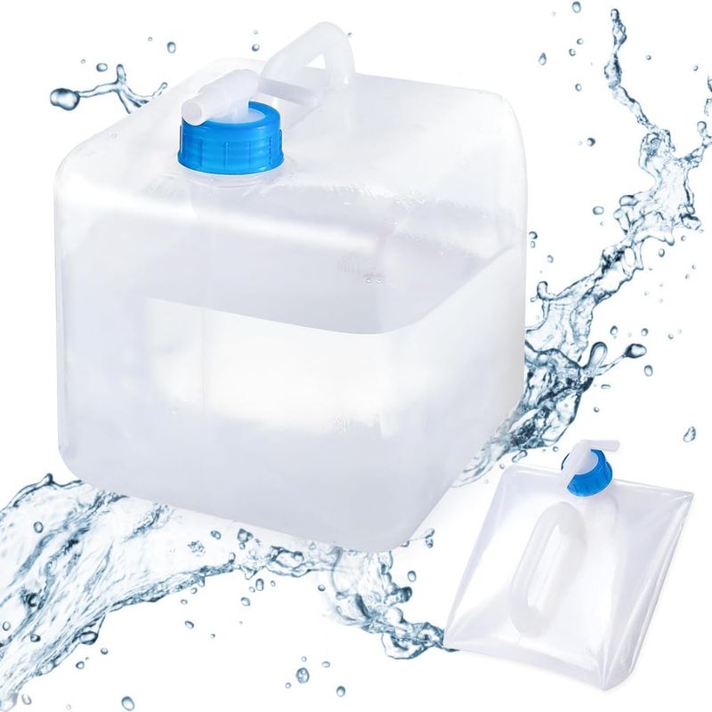 Riisoyu Collapsible Water Container, 10 L Food Safe Water Storage Jug ...
