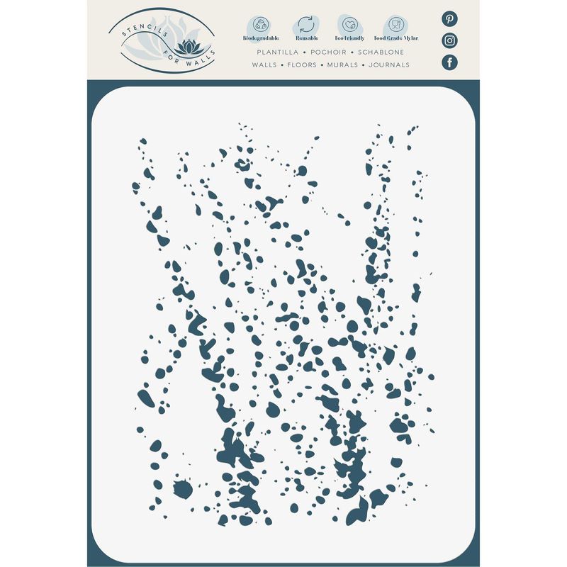 Blood Splash Stencil, 20 x 26.5 cm (L) - Splash Streaks Liquid Paint ...