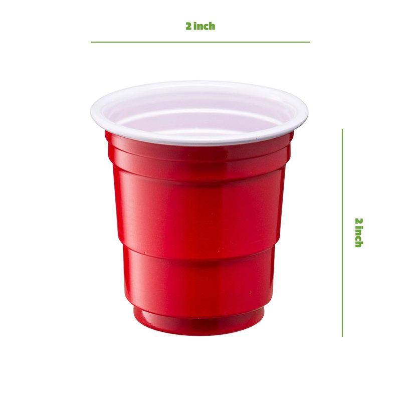 Comfy Package [100 Count] 2 oz. Mini Plastic Shot Glasses - Red ...