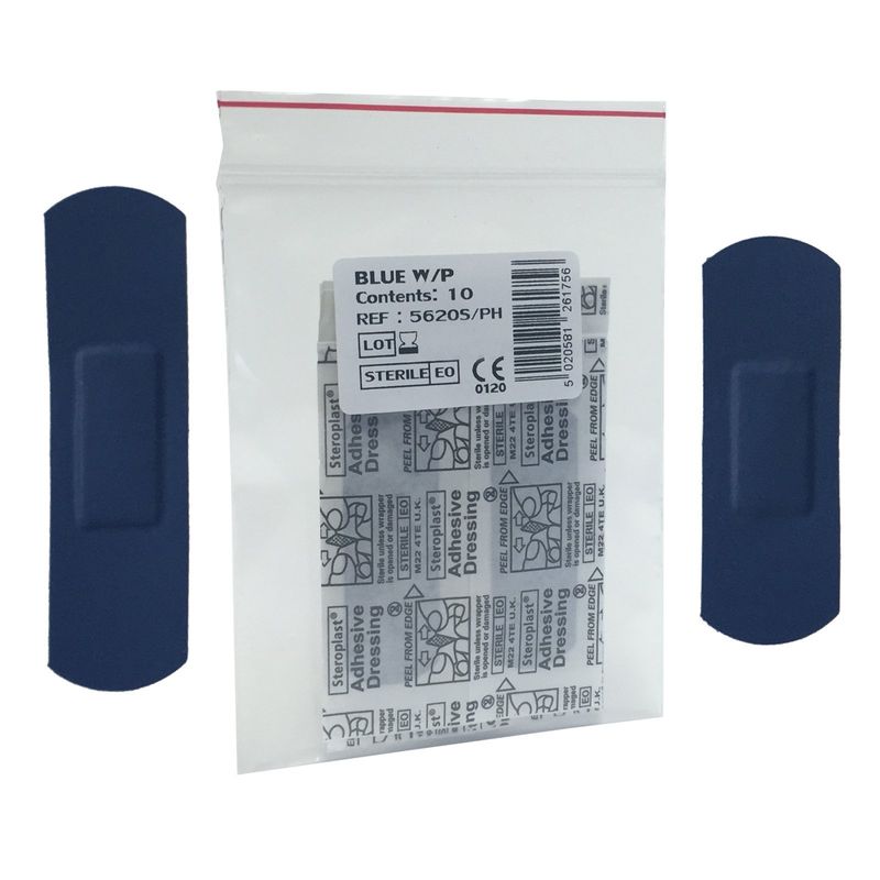 3 x STEROPLAST STEROCHEF STERILE Hypo-ALLERGNIC Premium Thin Blue ...