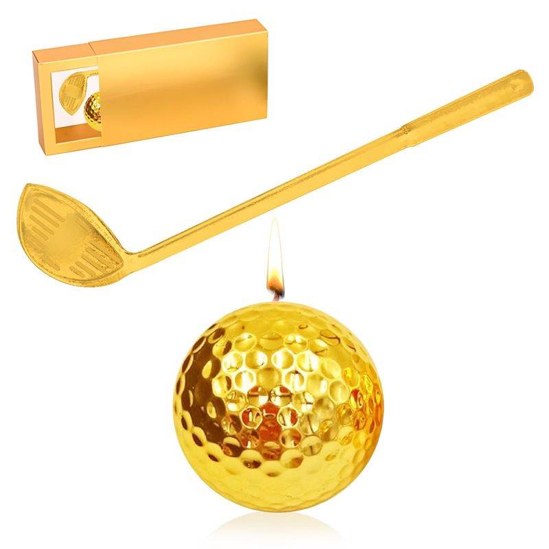 Deluxe Golden Golf Candle Kit, Golf Ball Candle for Party, Birthday ...