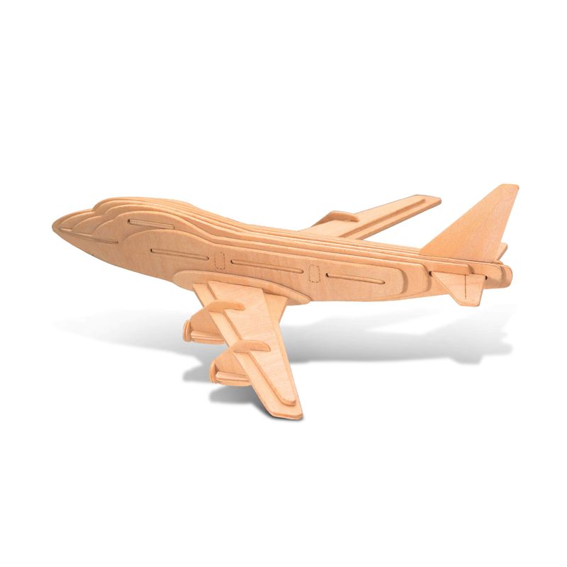 Puzzled 747 Jet Plane 3D Puzzle Wood Craft Construction Kit Aircraft ...