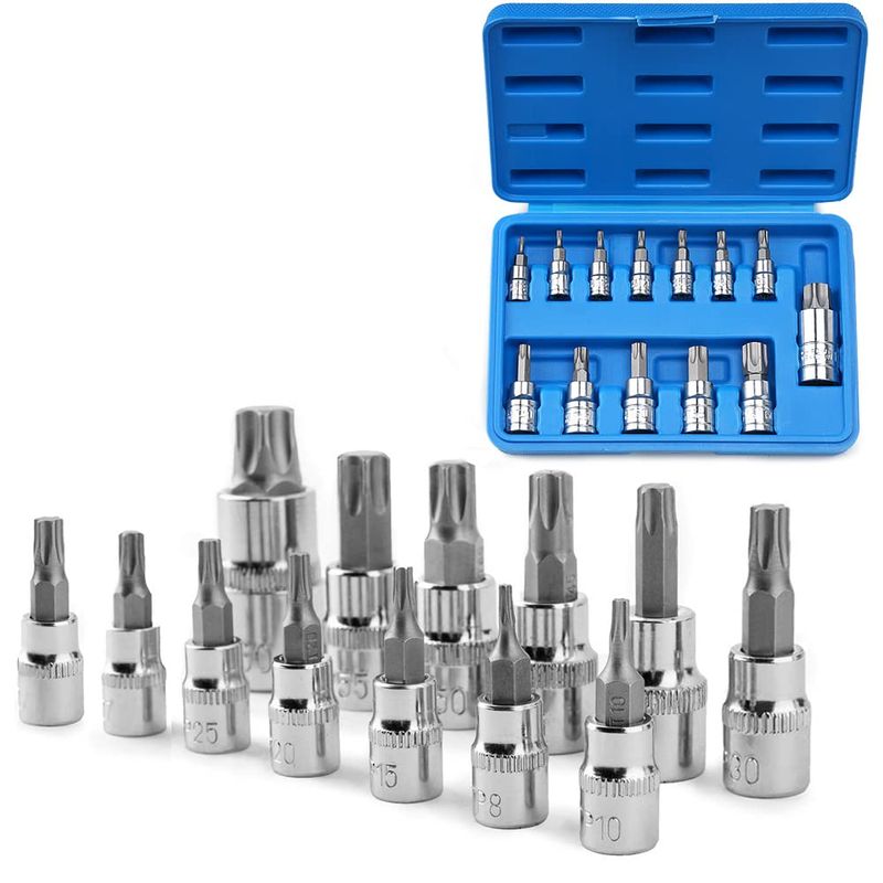 oumuik 13-Piece Torx Socket Set Torx Socket Wrench Set, Hexagonal ...