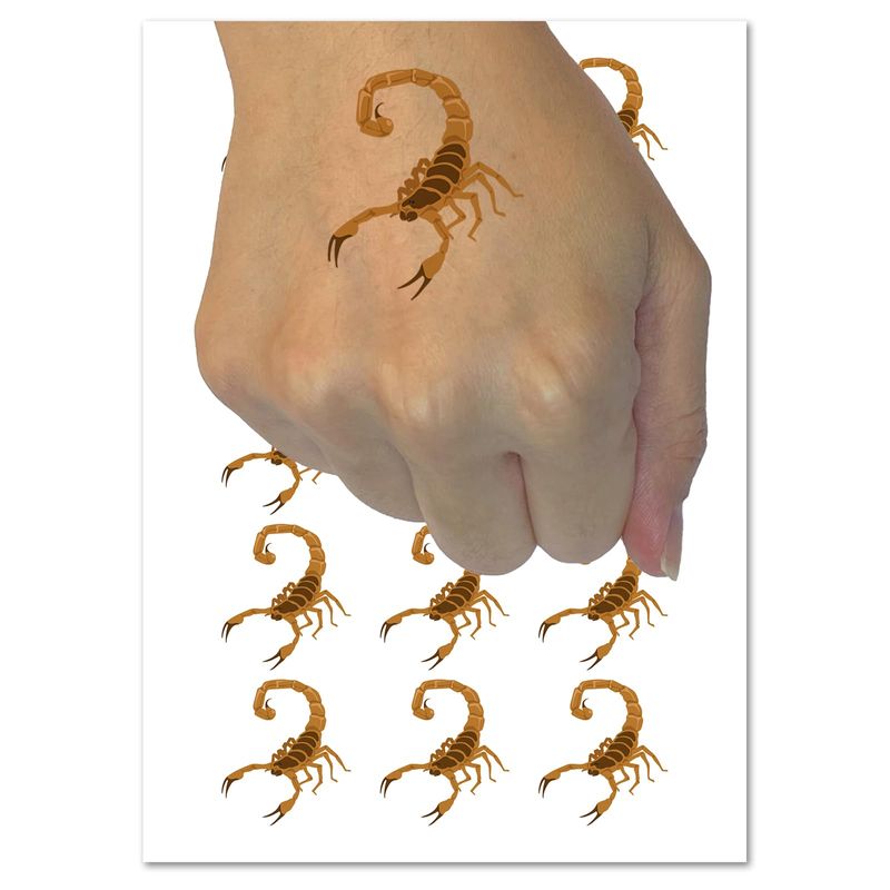 Scorpion Insect Solid Temporary Tattoo Water Resistant Fake Body Art ...