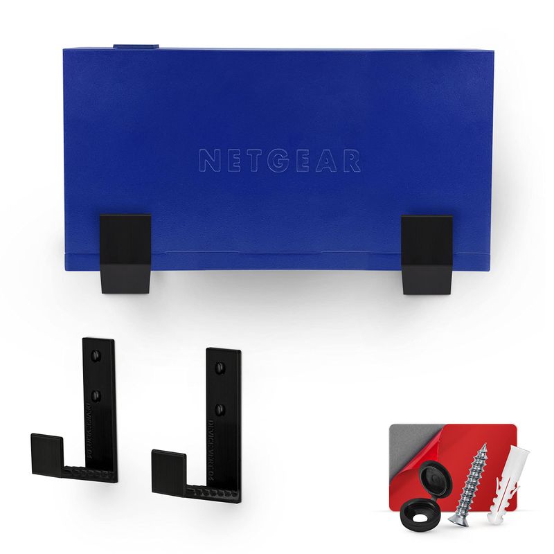 BRAINWAVZ 2.5" Cable Box Wall Mount Hanger Holder, Adhesive & Screw-in ...