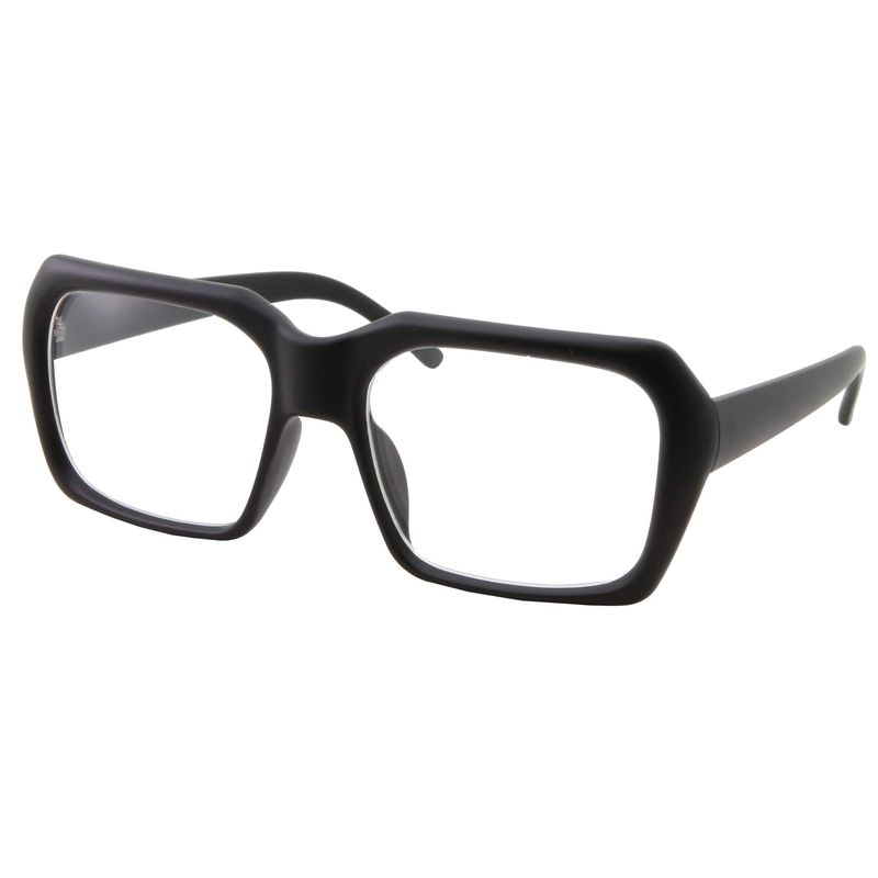 grinderPUNCH XL Oversized Black Nerd Clear Glasses - Men and Women ...