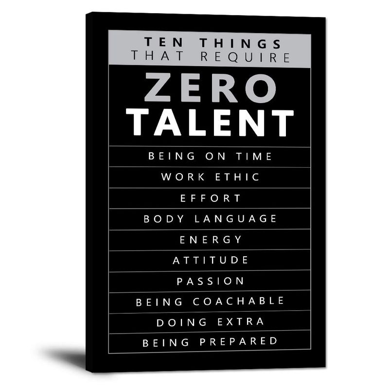 Motivational Wall Art for Office,10 Things that Require Zero Talent Poster,Office Artwork ...