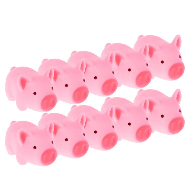 Toyvian 12Pcs Pig Bath Toys Cute Rubber Piggy Toy Tiny Pig Bathtub Toys ...