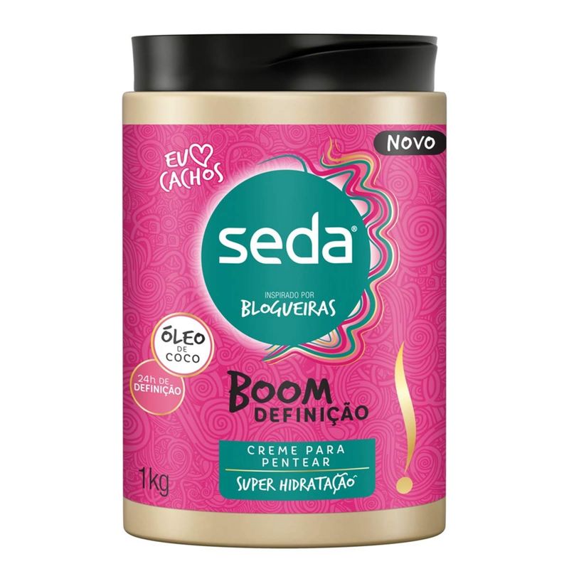 Linha Boom Looks Seda - Creme para Pentear Definicao 1000 Gr - (Seda Boom Looks Collection ...