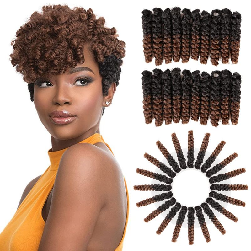PHOCAS 10'' 3Packs Short Curly Crochet Hair Toni Curl Jump Wand ...