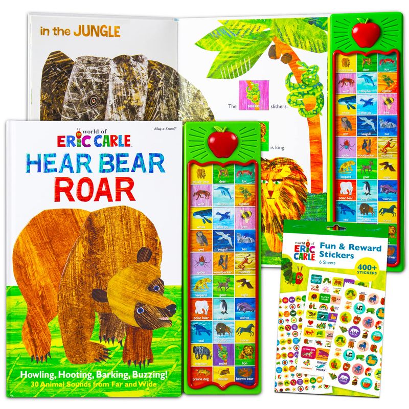 World of Eric Carle Sound Books Bundle for Kids Toddlers - Hear Bear ...