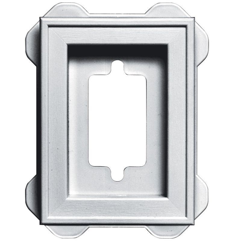 Builders Edge 130130002001 Recessed Mini Mounting Block 001, White ...