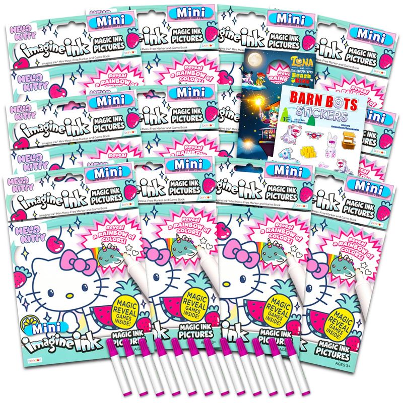Hello Kitty Imagine Ink Party Favor Set- 12 Pack No-Mess Magic Ink ...