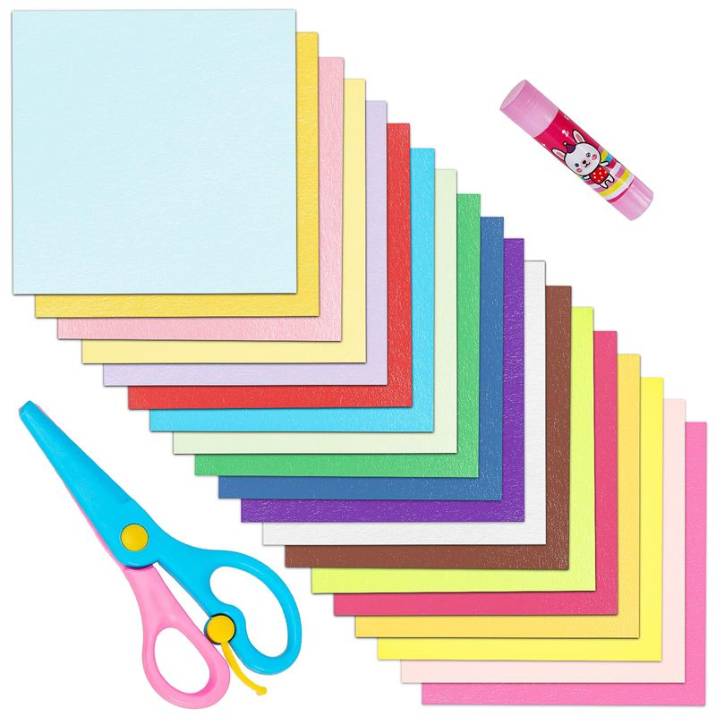 Glarks 500 Sheets Origami Paper, 6 Inch Square Sheet, 20 Vivid Colours ...