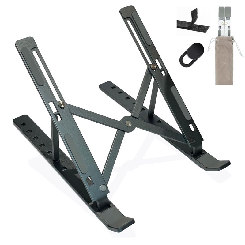 Aluminum Laptop Stand for Desk-7 Levels of Height Adjustable Laptop ...