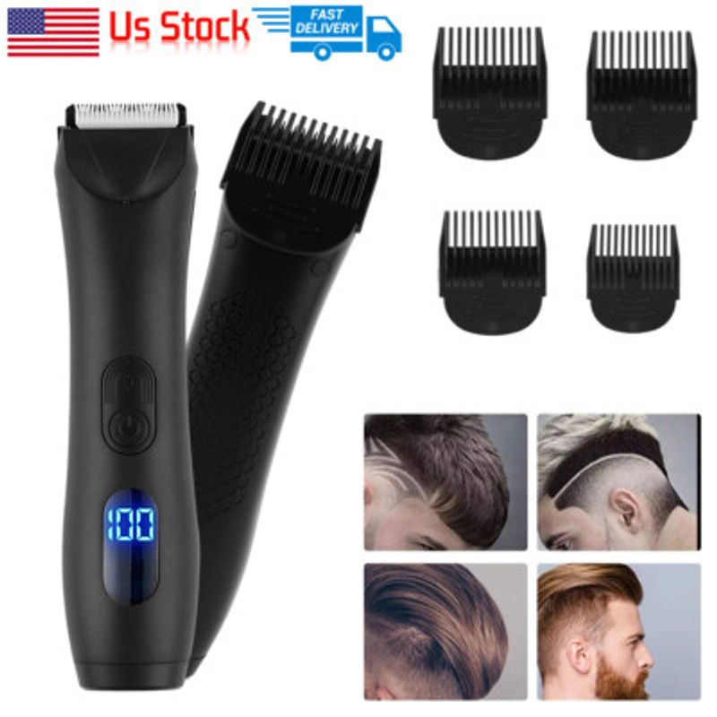 Men's Manscaping Pubic Hair Trimmer Waterproof Groin Ball Body Electric ...