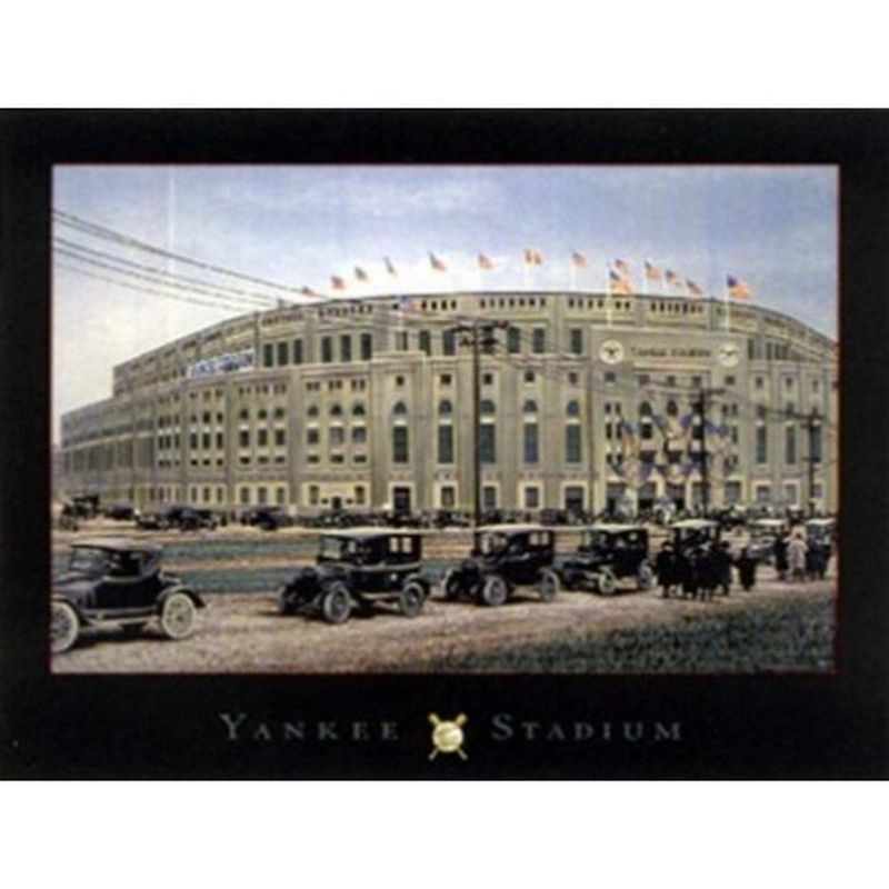 Yankee Stadium by Darryl Vlasak 24x32 Poster, Vintage Yankee Stadium ...