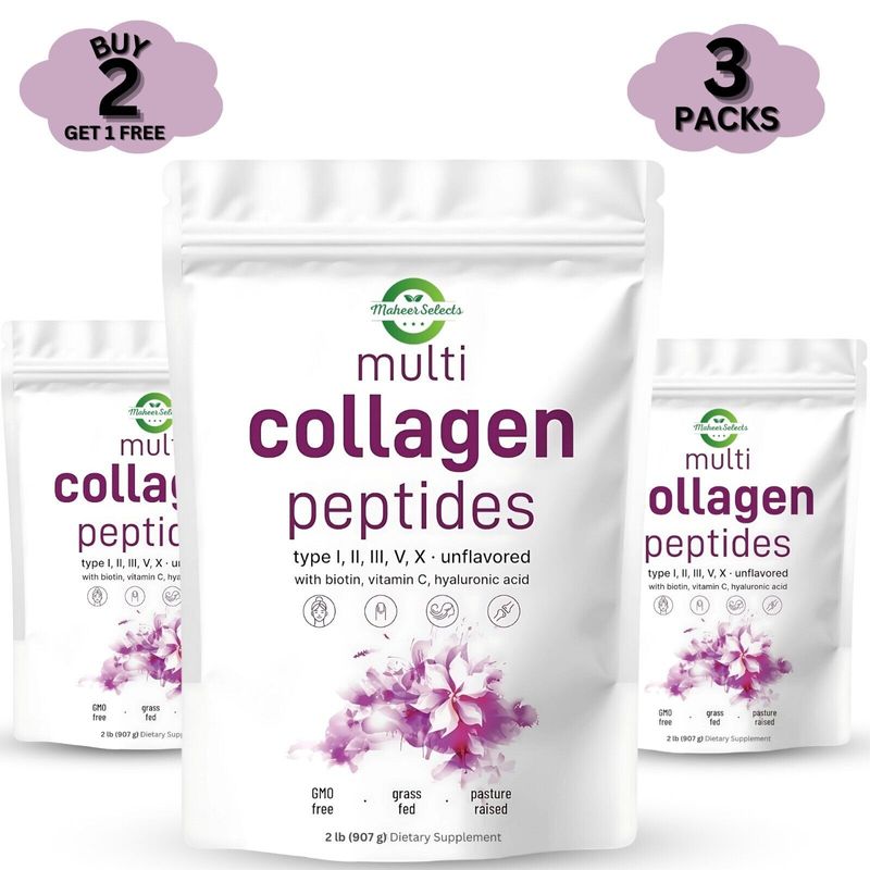 (Pack Of 3) Multi Collagen Peptides Powder 2 lb *** Free Shipping ...