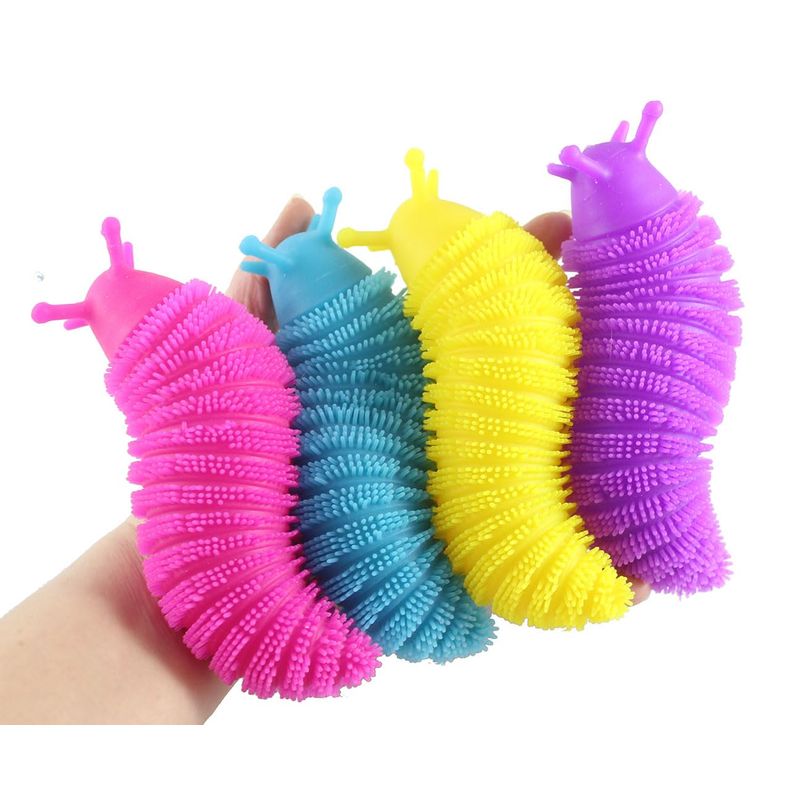 Set of All 4 Puffer Slug Balls - Light Up Flashing Fidget Indoor Soft ...