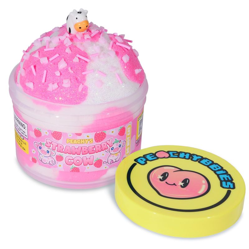 Peachybbies Slime Strawberry Cow Cloud Slime, Made in USA Premium Slime ...