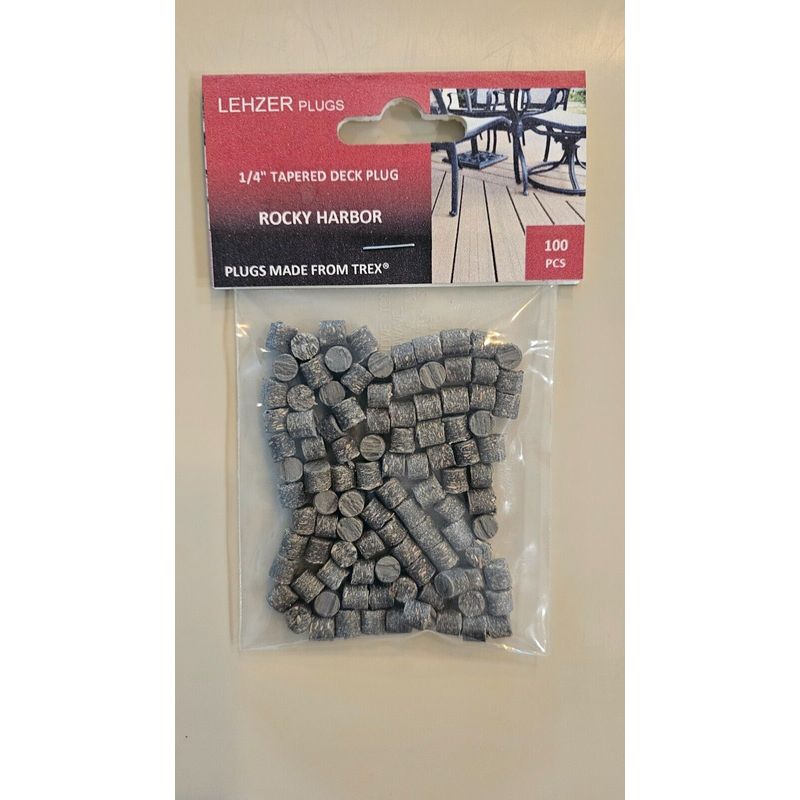 New 1/4" Trex "Rocky Harbor" Plugs for Composite Decking - EveryMarket