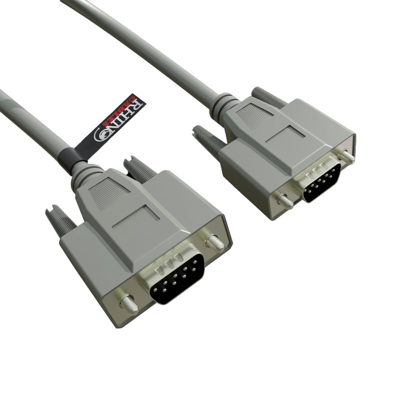 rhinocables Serial 9 Pin Male to Male Cable DB9 to DB9 RS-232 Computer ...