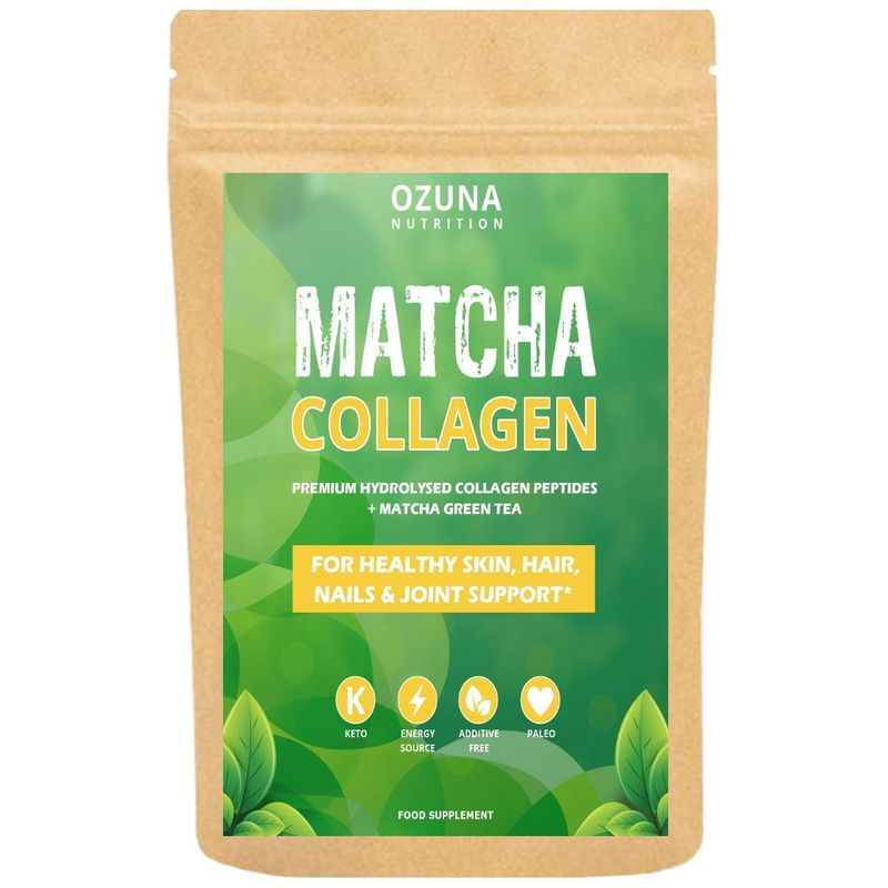 Matcha Collagen Powder with L-Theanine & Natural Caffeine | Gluten ...