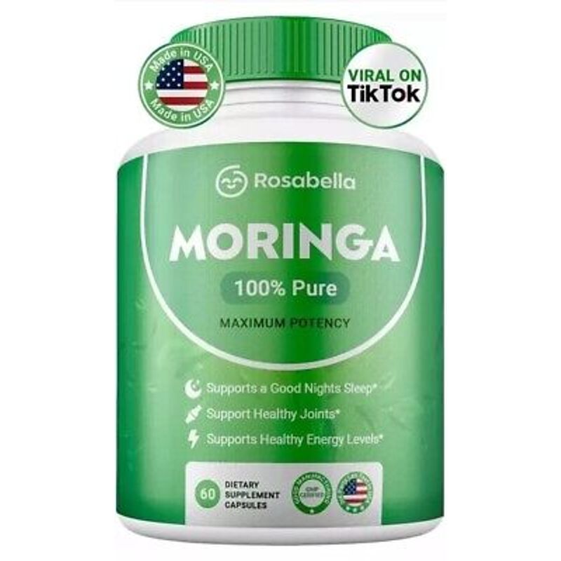 Rosabella ( Original ) Moringa Powder Capsule, 800mg of Pure Nutrient ...