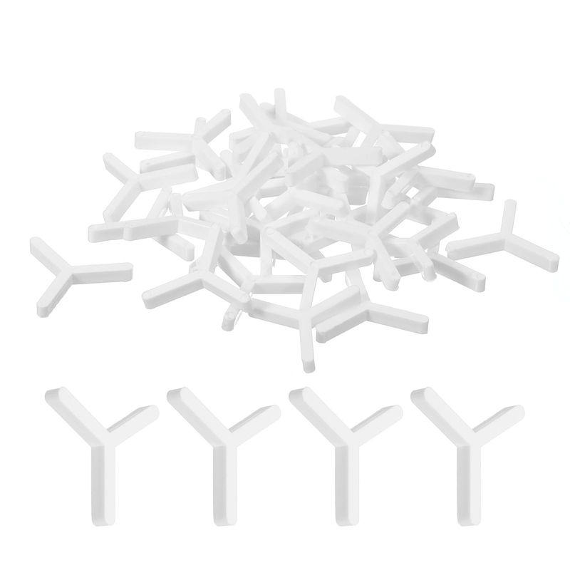 sourcing map 500Pcs Wall Floor Tile Plastic Y Type Spacers Tiling Tools 2mm 5/64 Inch Hexagon ...