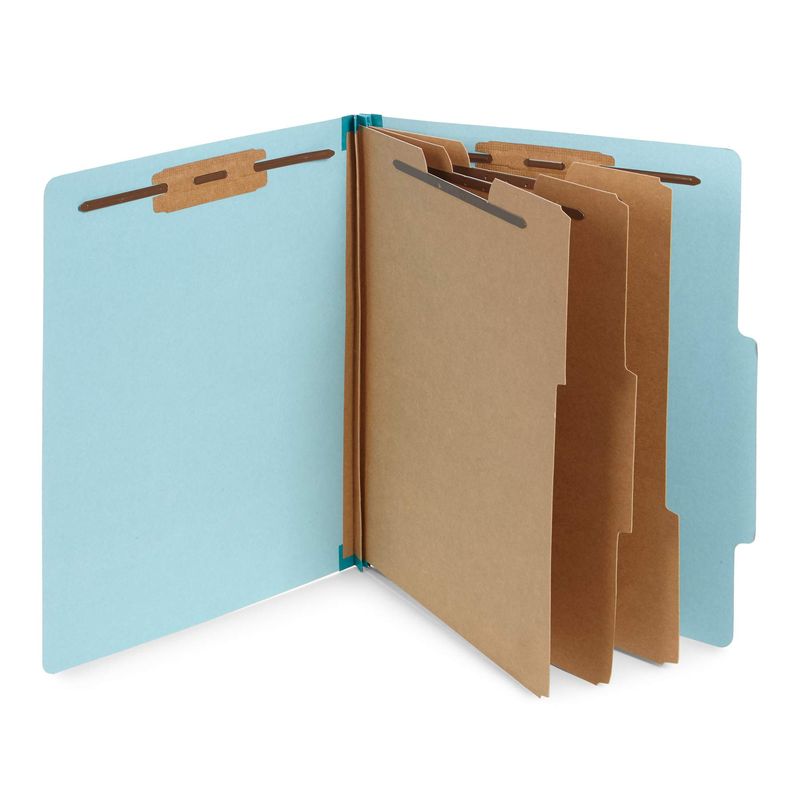 Blue Summit Supplies Light Blue Classification Folders, 3 Dividers ...