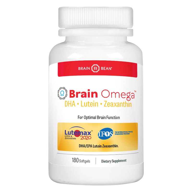 Brain Bean Brain Omega with Lutein & Zeaxanthin, Supports Heart and Eye ...