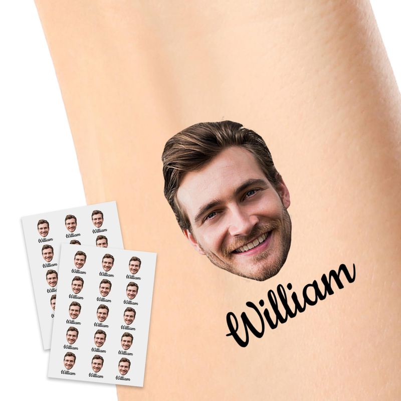 Funstudio Custom Temporary Tattoos with Face Name Make Your Own ...