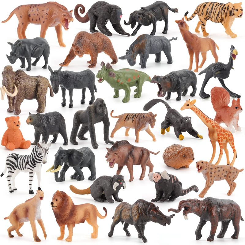 GAICOM Ancient Wildlife Animal Model Figures Playset 31 PCS Animal ...