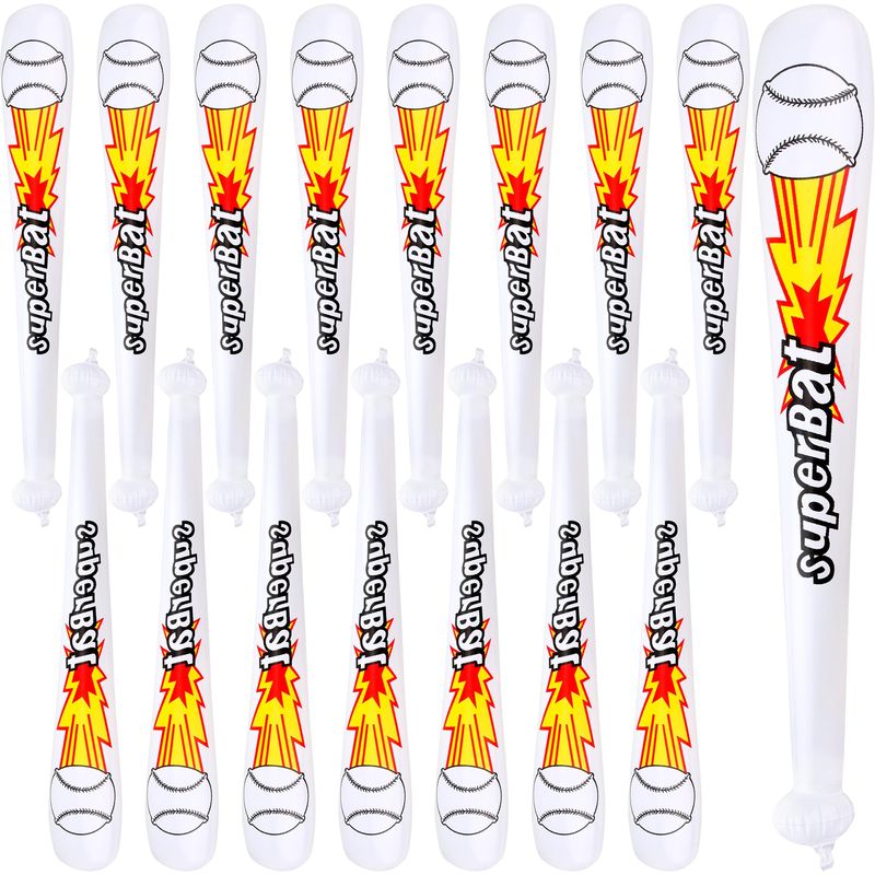 16 Pcs 39 Inch Inflatable Baseball Bat Large Blow Up Baseball Bat Bulk ...