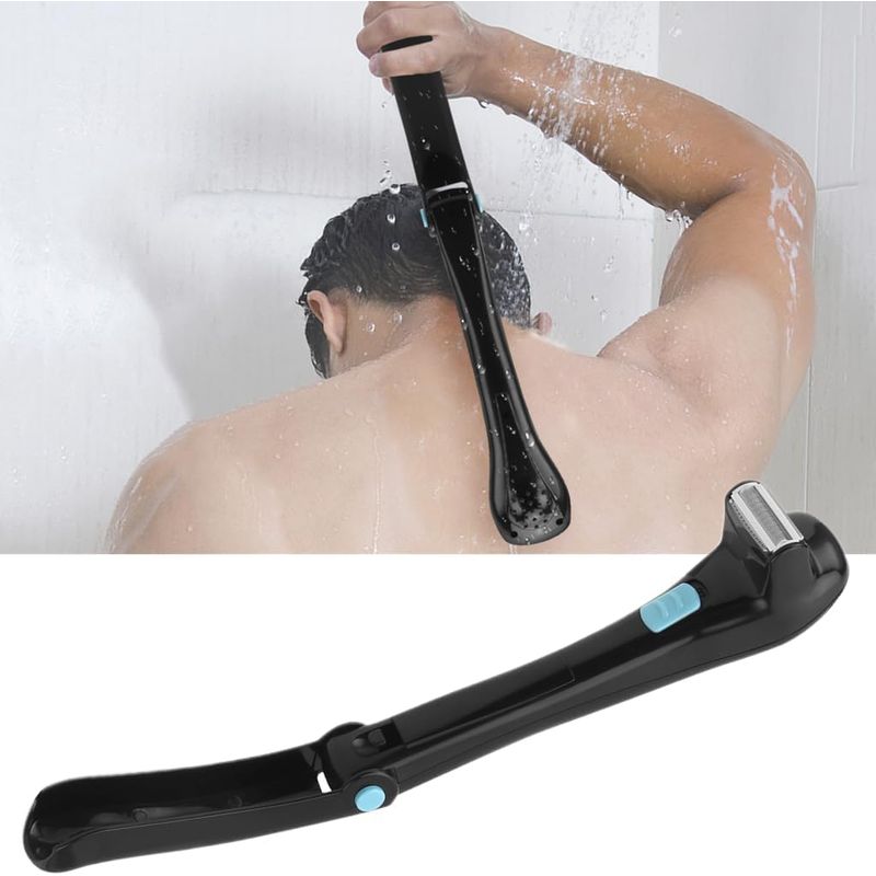 Back Hair Shaver, Mens Electric Do-it-Yourself Long Handle Back Hair ...
