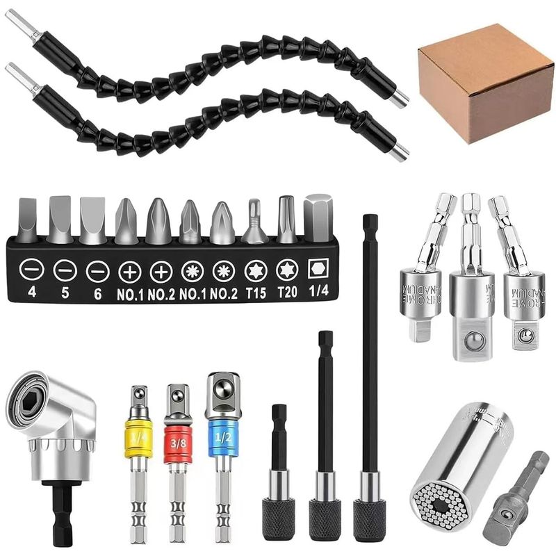 SOYANGNEK Flexible Shaft Electric Hex Driver Drill Connection Tool Set ...