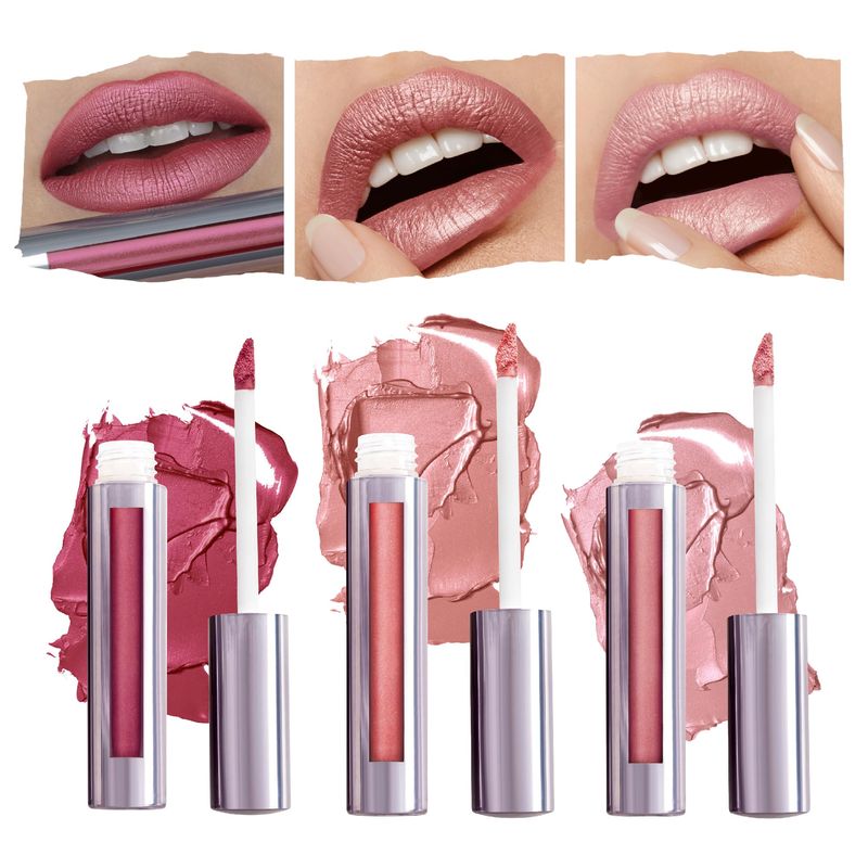 Runway Rogue Silk Glam Liquid Lipstick Lip Trio, Long Wear Liquid ...