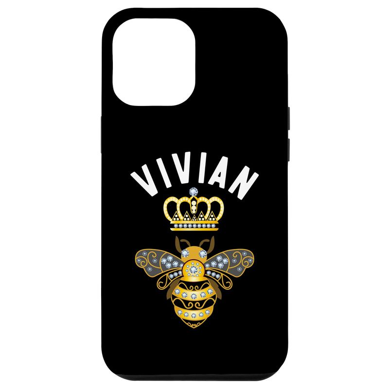 iPhone 14 Plus Vivian Name Vivian Birthday Gift Queen Crown Bee Vivian ...