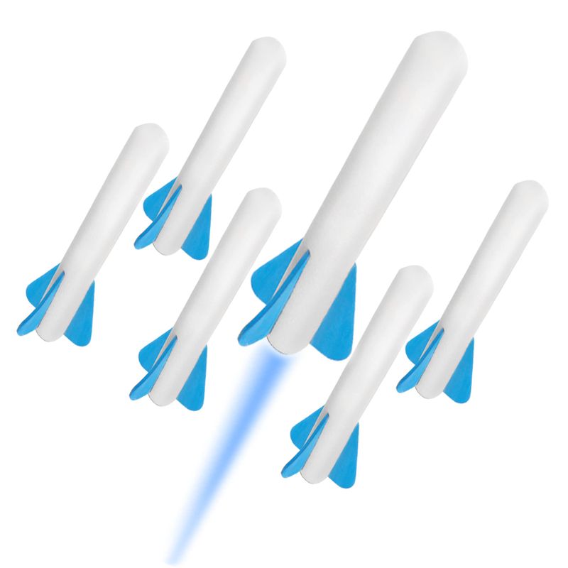 Stomp Rocket Jr Glow Rocket Refills, 6 Rockets - Replacement Glow in ...