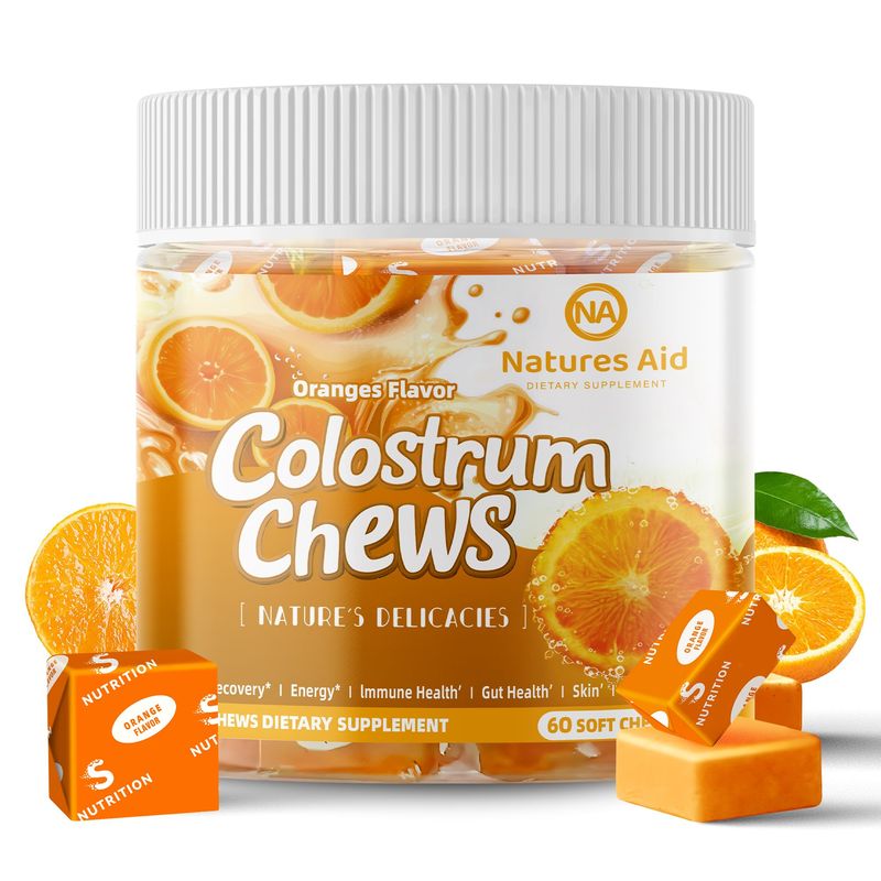 Colostrum Chews Supplement with probiotics for Gut Health, Bloating ...