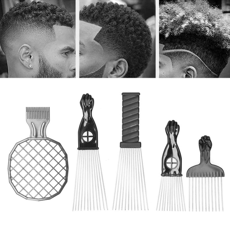 Afro comb 5 pieces Afro Pick Afro comb, stainless steel Afro African ...