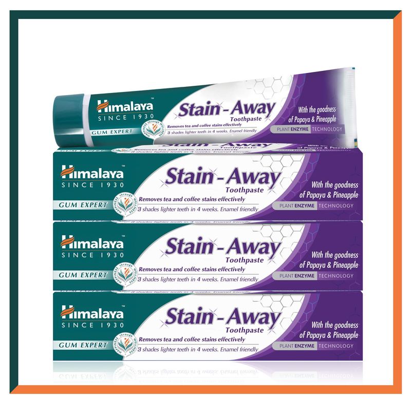 Himalaya Herbals Enamel Friendly Stain-Away Toothpaste | Protects ...