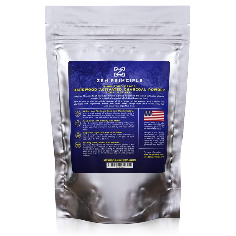 Hardwood Activated Charcoal Powder 100 Percent from USA Trees 8 oz. All ...