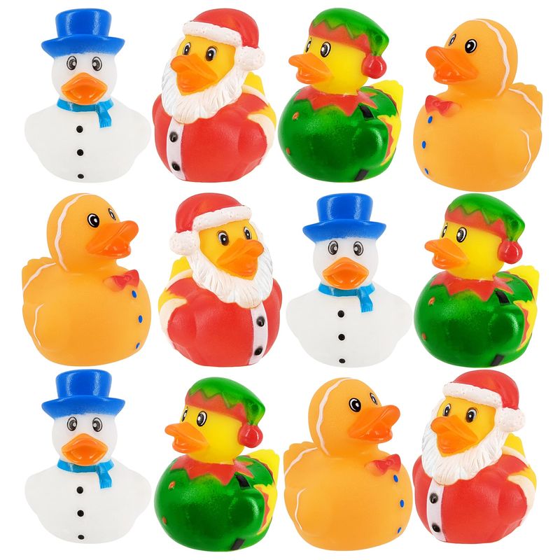 The Dreidel Company Christmas Holiday Rubber Duck Toy Duckies for Kids ...