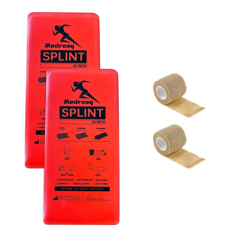 Medresq First Aid Splint Kit, Lightweight Reusable Splint for ...
