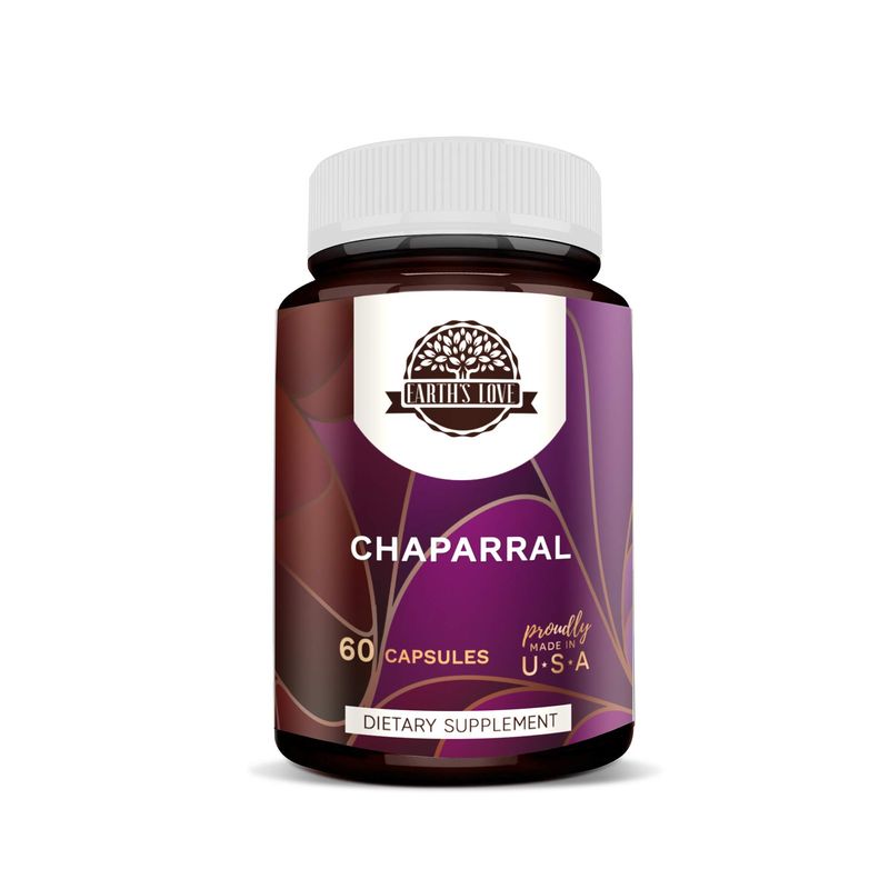 HerbEra Earth's Love - Chaparral 60 Capsules, 500 mg, Chaparral (Larrea ...