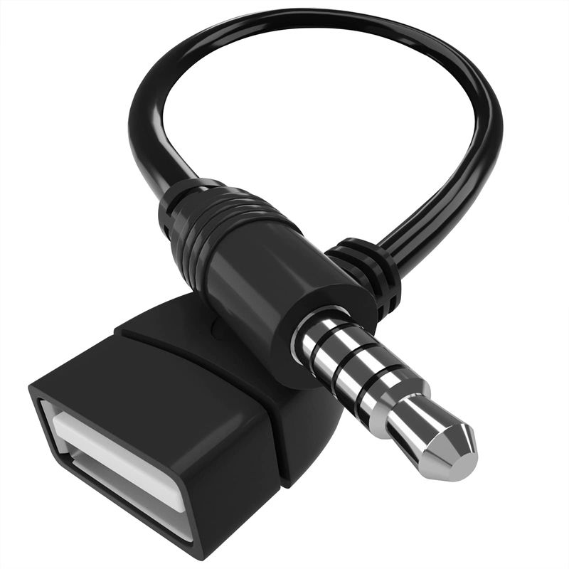 Coomoors USB to Jack Adapter 3.5mm Male Aux Audio Plug to USB 2.0 ...