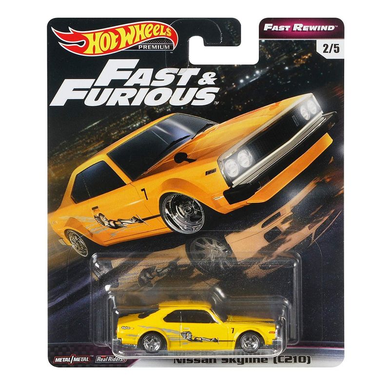 Hot Wheels Fast Rewind Fast & Furious Nissan Skyline (C210) 2/5, Yellow ...